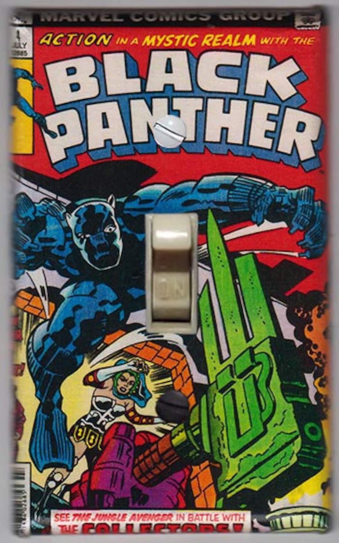 Black Panther Comic Light Switch Cover Plate Avengers Decor Marvel ...