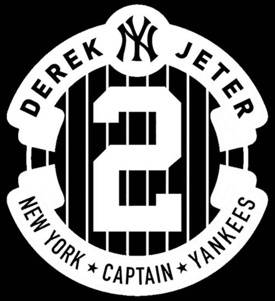Derek Jeter Yankees Captain Car Decal Laptop Sticker Yankees Home Decor ...