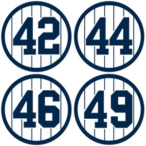 New York Yankees Retired Number Vinyl Decal New York Yankees Decor ...
