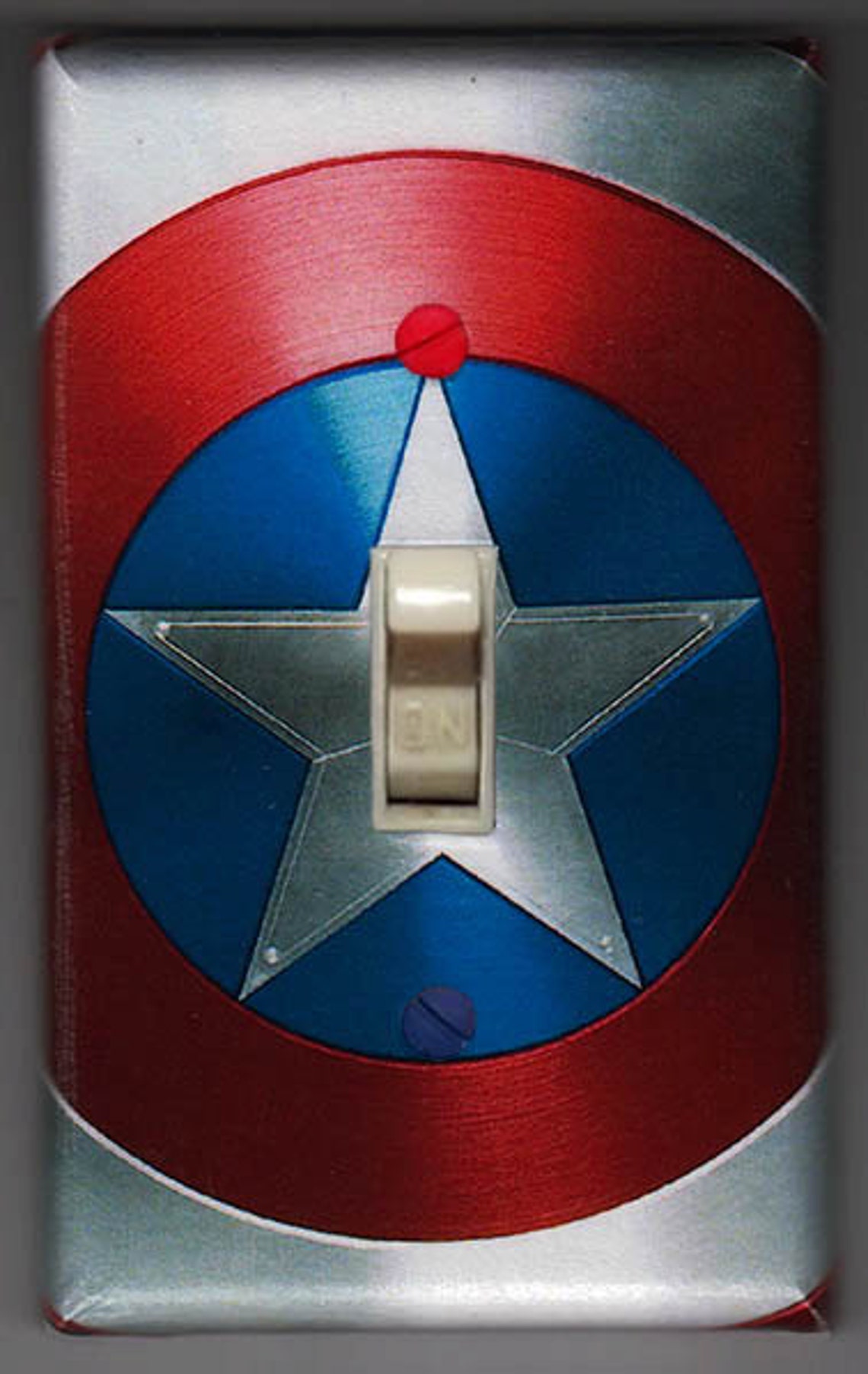 Captain America Shield Light Switch Cover Marvel Comics - Etsy
