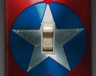 Captain America Shield Light Switch Cover Marvel Comics - Etsy