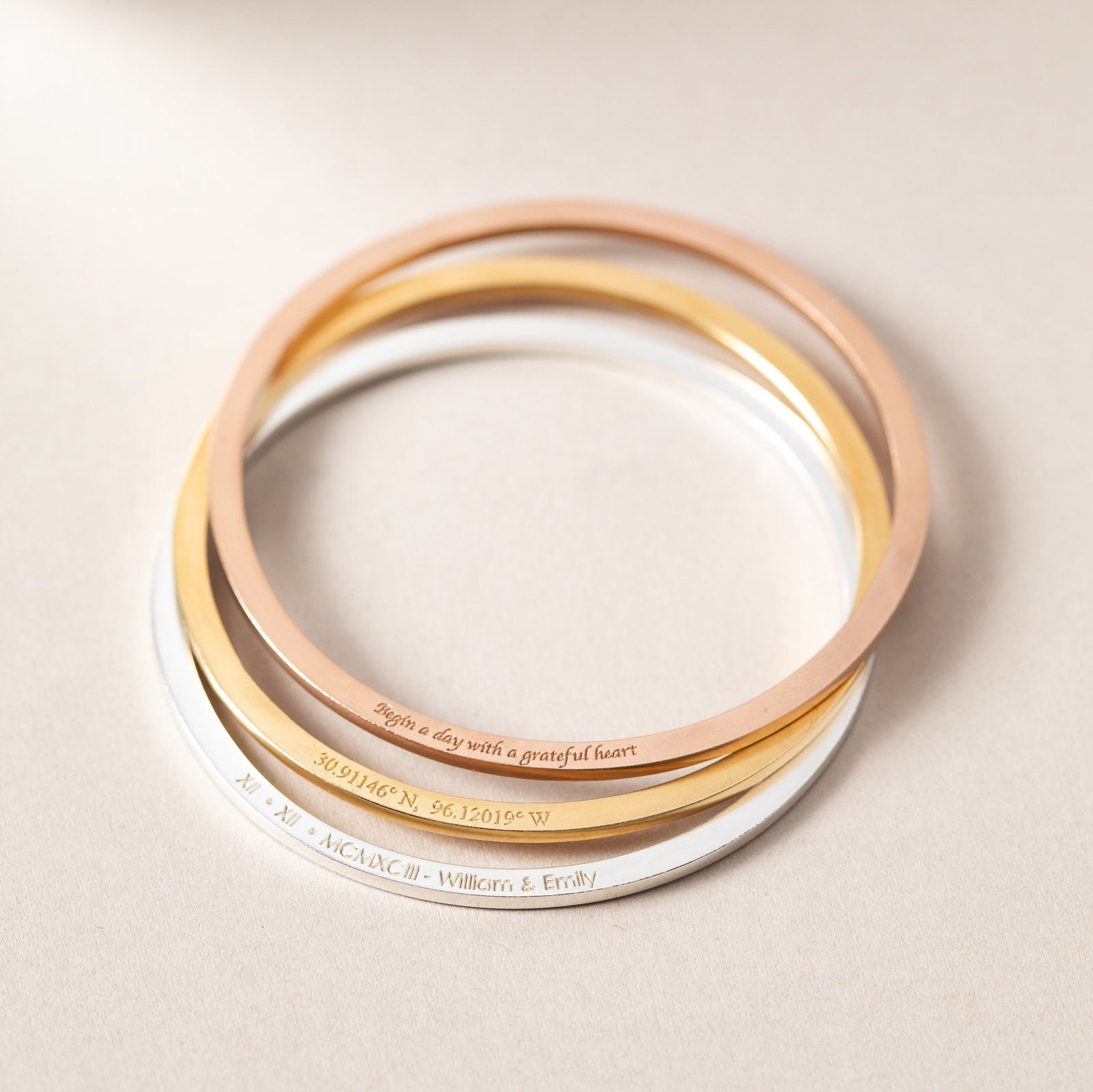 Personalized Message Bangle - Custom Skinny Bangle - Custom Words ...