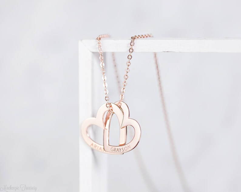 Custom Heart Necklace Personalized Couple Necklace - Etsy