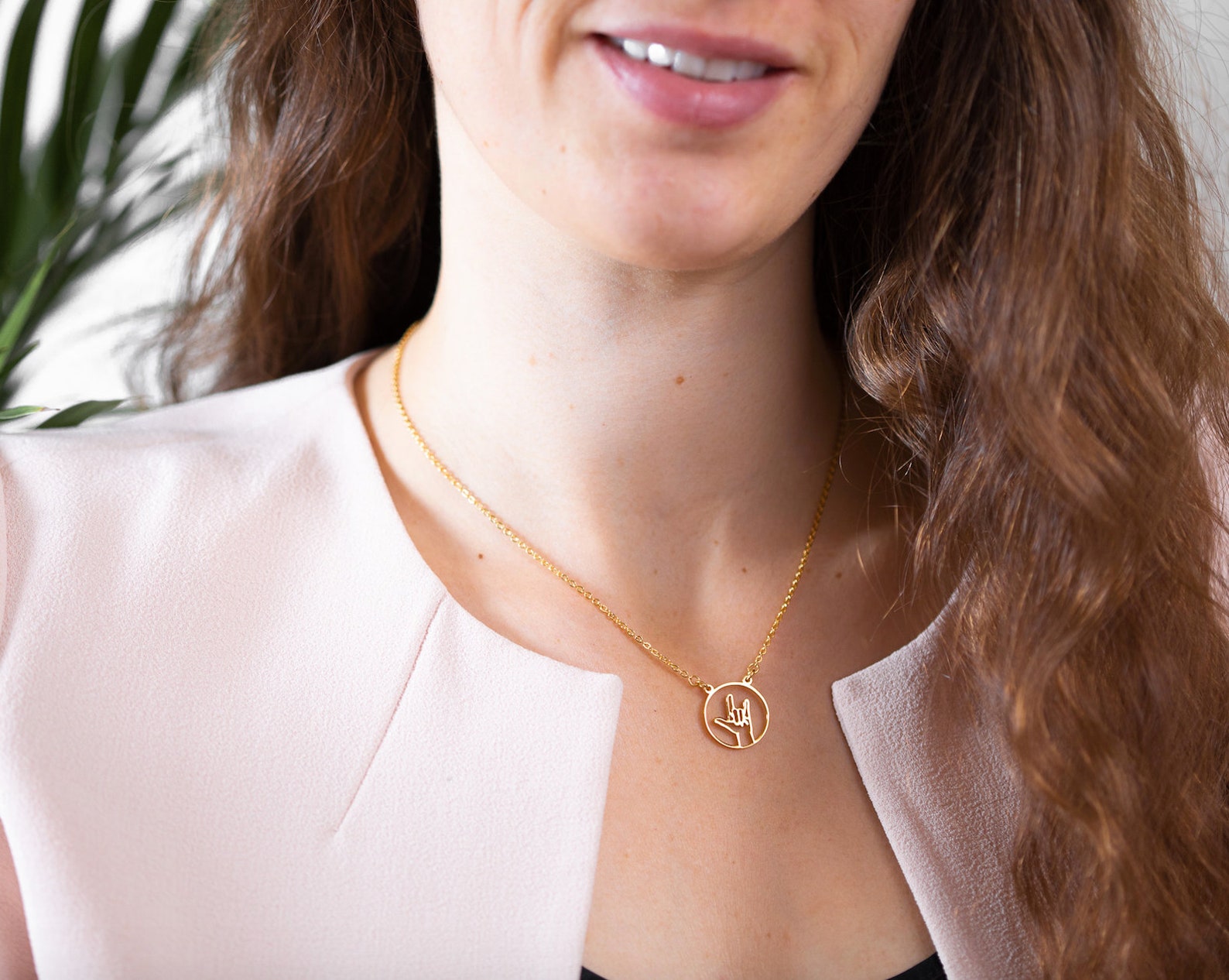 Hand Gesture Necklace - Sign Language Necklace - Peace Sign - Heart ...