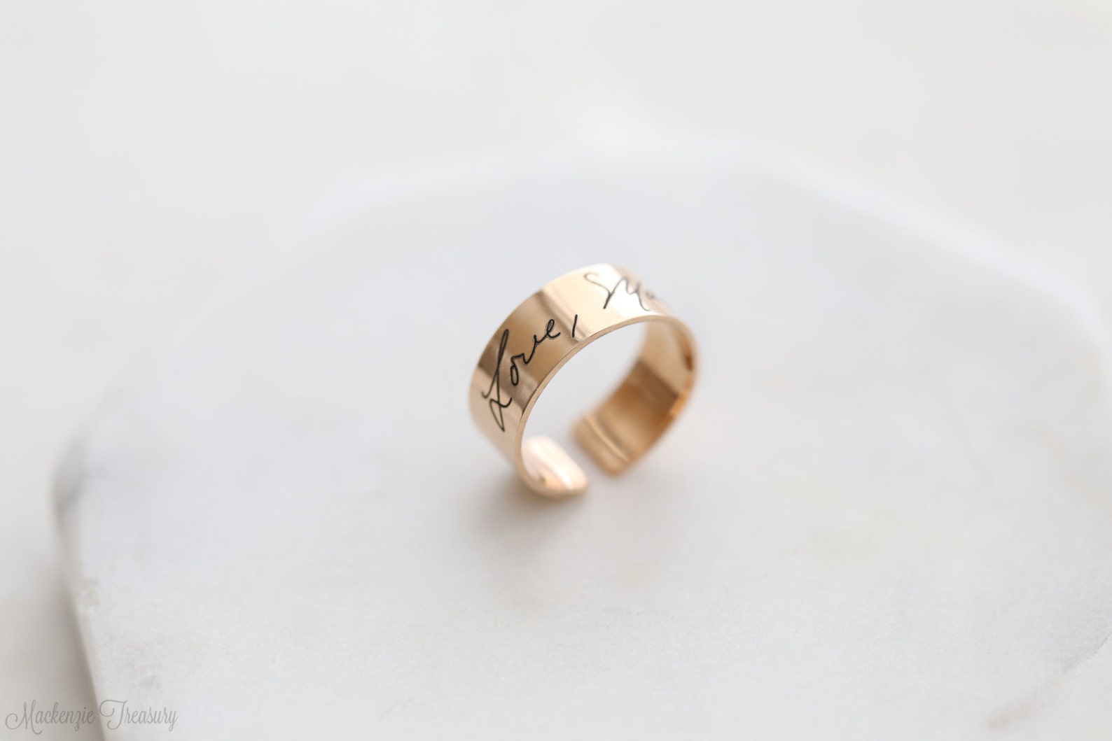 Engraved Signature Ring - Engraved Handwriting Ring – Handwriting Ring ...