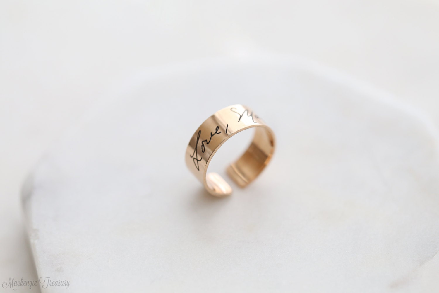 Engraved Signature Ring - Engraved Handwriting Ring – Handwriting Ring ...