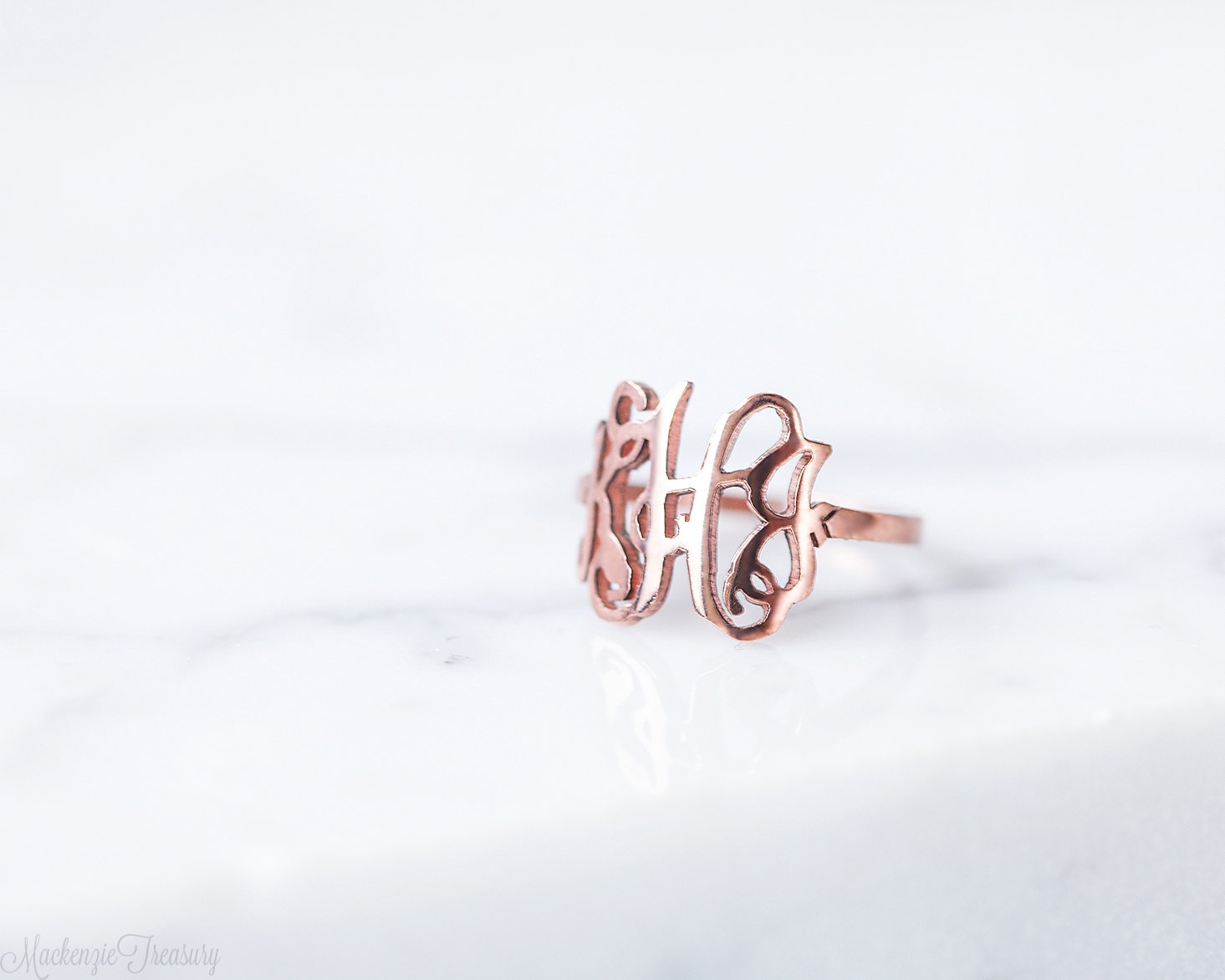Monogram Ring Personalized Monogram Ring Initials Ring | Etsy