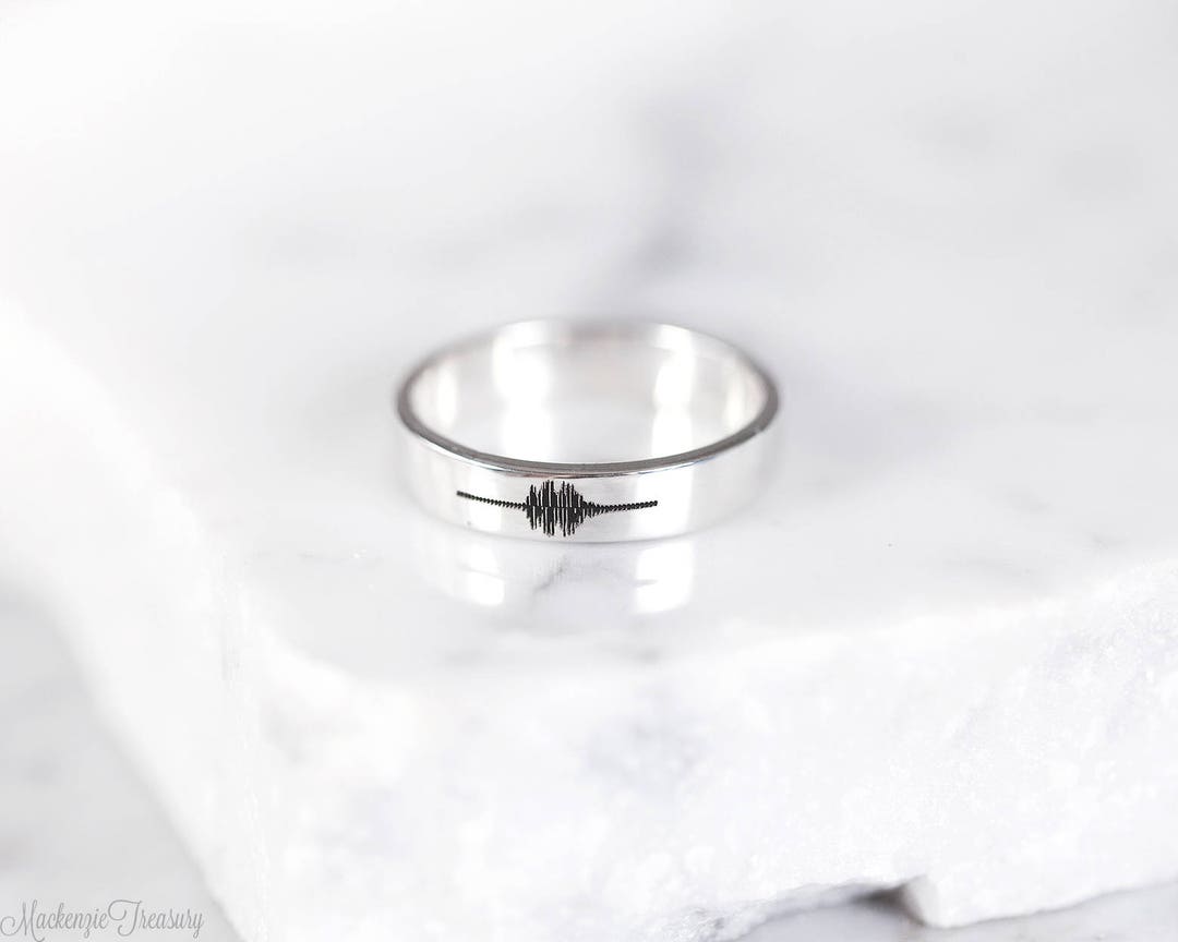 Personalized Sound Wave Ring - Custom Sound Wave Ring - Personalized ...