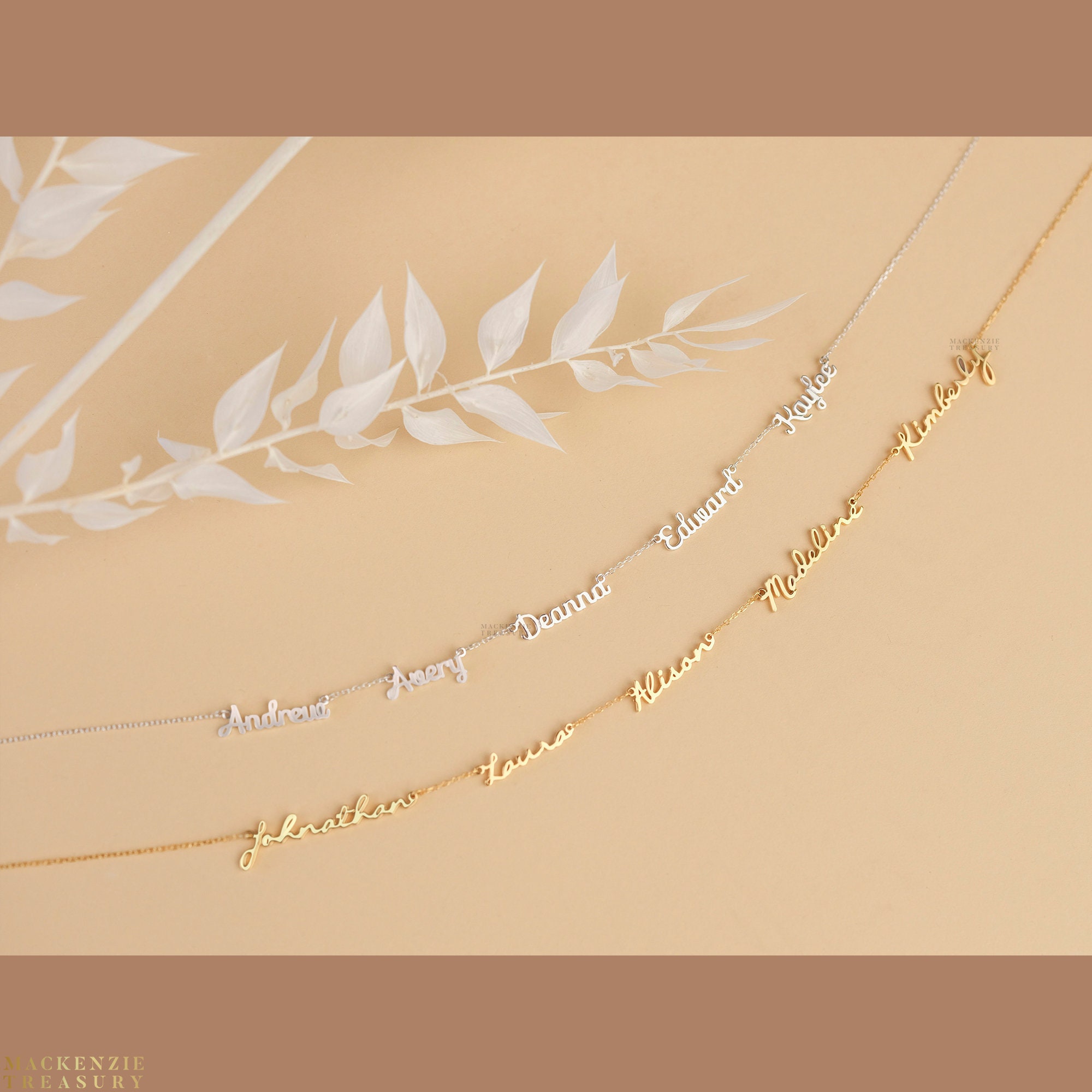 Multiple Name Necklace Family Necklace Custom Children - Etsy