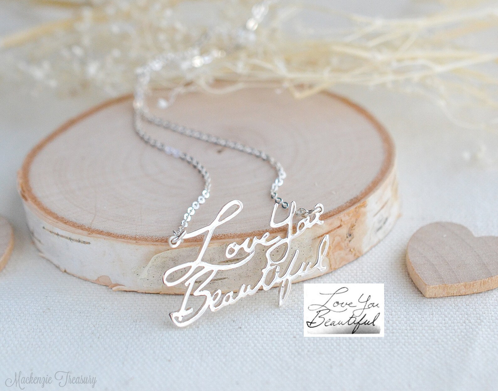 Custom Actual Handwriting Jewelry Signature Necklace Message | Etsy