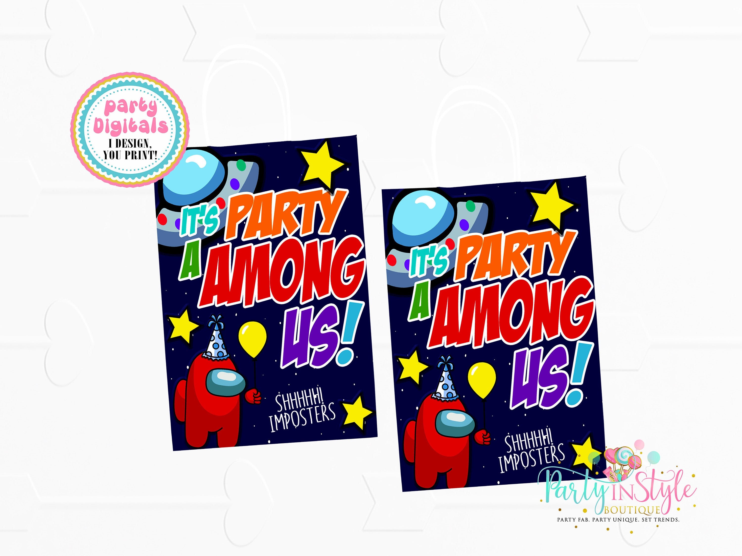 Invitations & Announcements E-MAILED FILE Among Us Party Among Us Party ...