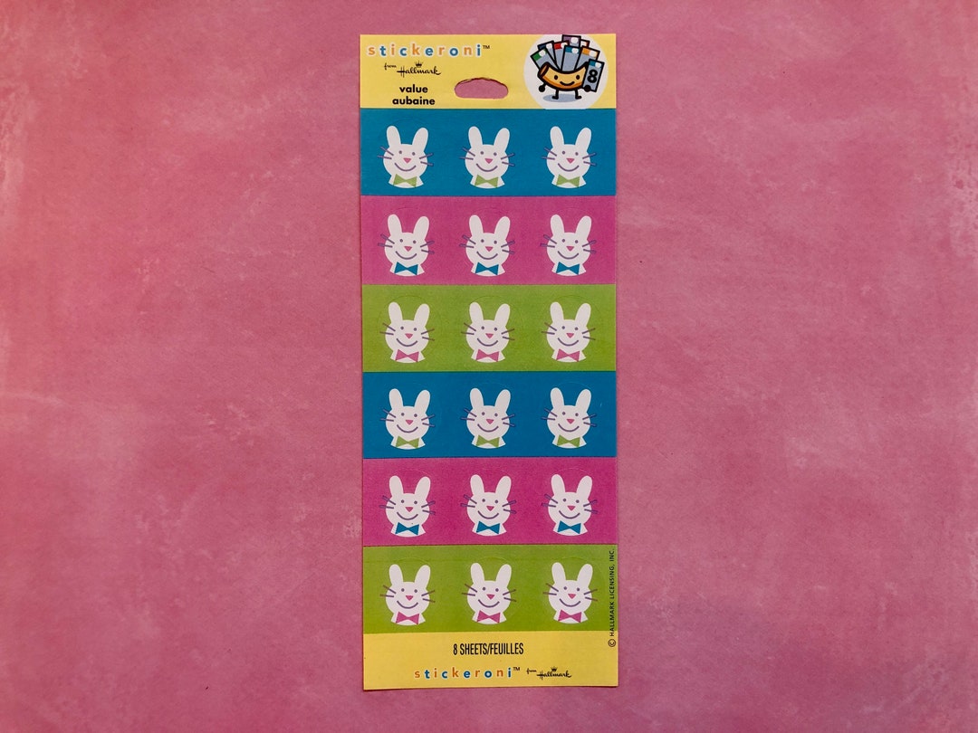 Stickeroni Hallmark Stickers - Easter Stickers Bunny Stickers - Etsy