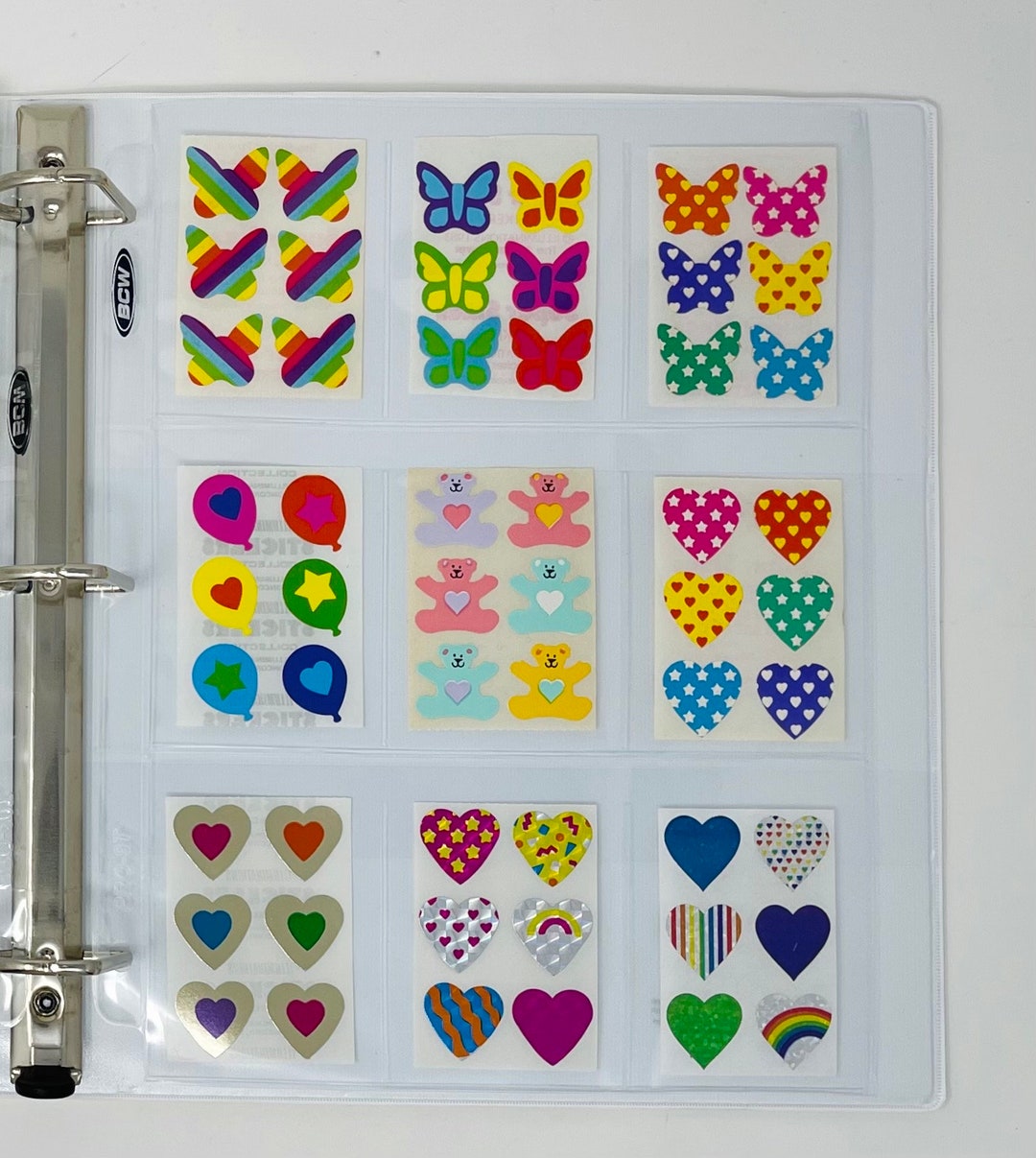 9 Pocket 3 Ring Binder Sheet for Sticker Collecting. - Etsy