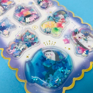 Water Liquid Shaker Stickers Filled With Confetti and Glitter! - Etsy