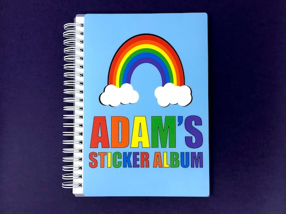 Reusable Sticker Book Personalized Rainbow - Etsy