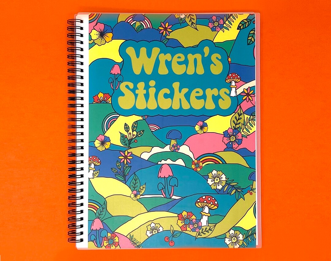 Big or Small Reusable Sticker Album , Mushroom Groovy Stickers - Etsy