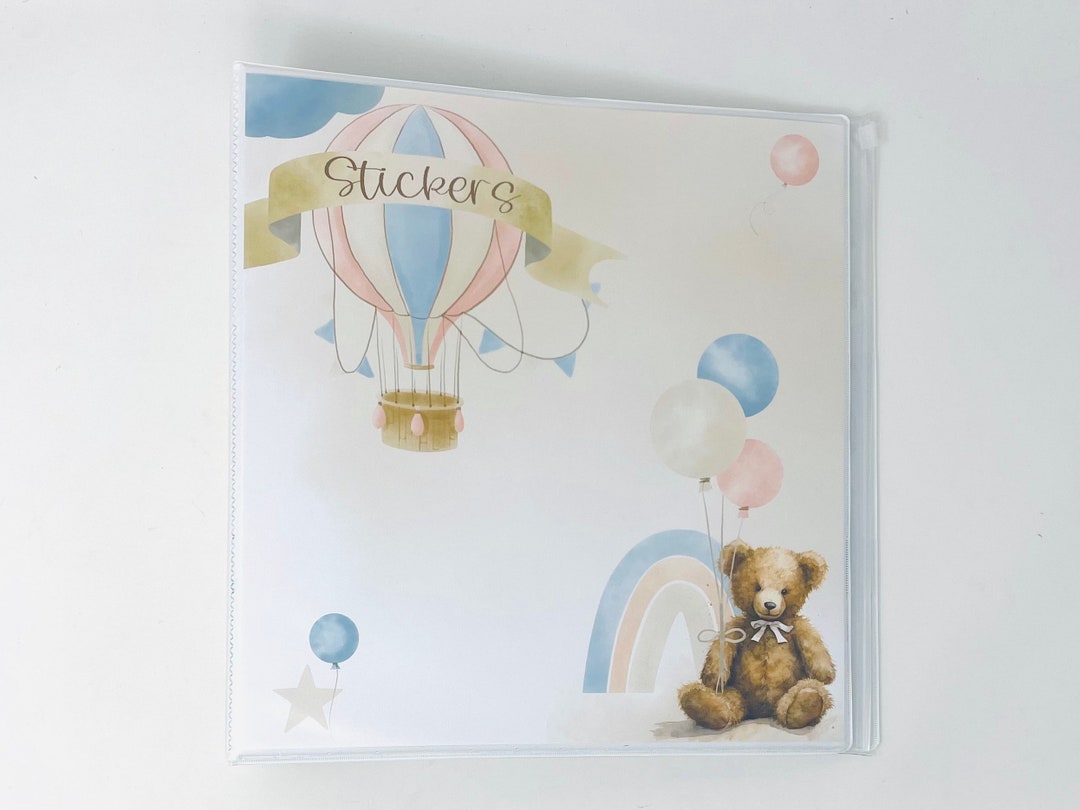 Teddy Sticker Binder + Startet Kit Pocket Inserts. Sticker Collection ...