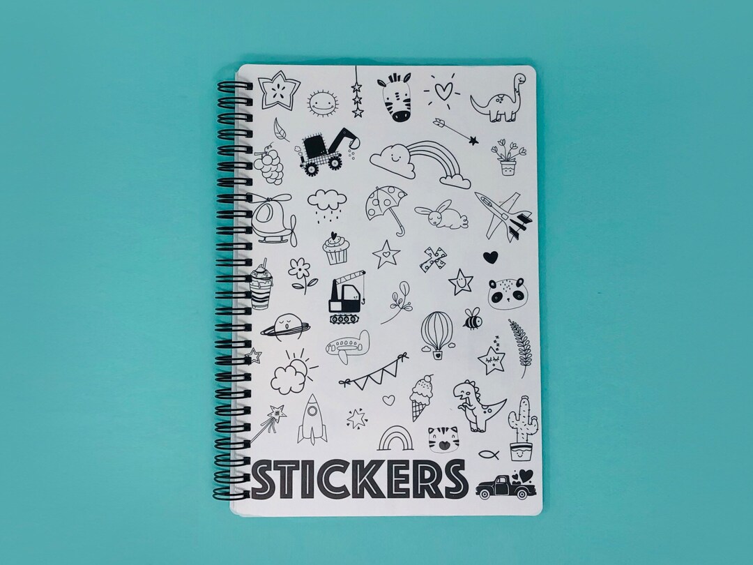 BIG 6x9” Reusable Sticker Albums - Doodles - Etsy