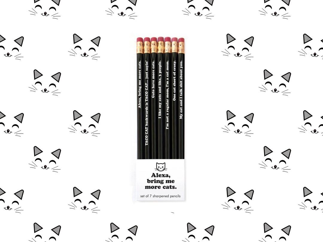 Cat Pencils School Supplies - Etsy