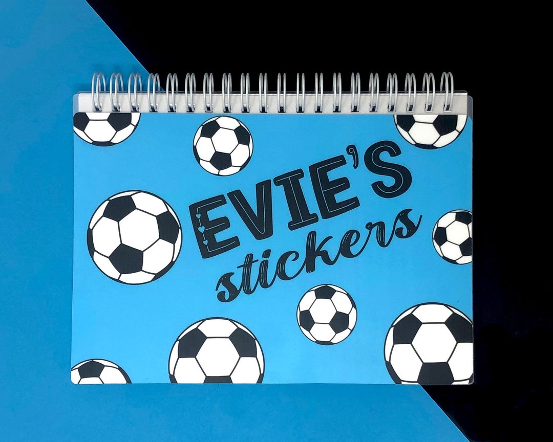 5x7 Reusable Sticker Book , Personalized Soccer Album - Etsy