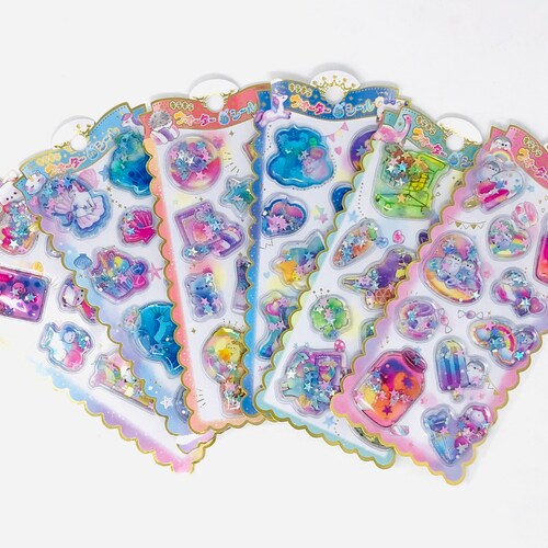 Water Liquid Shaker Stickers Filled With Confetti and Glitter - Etsy