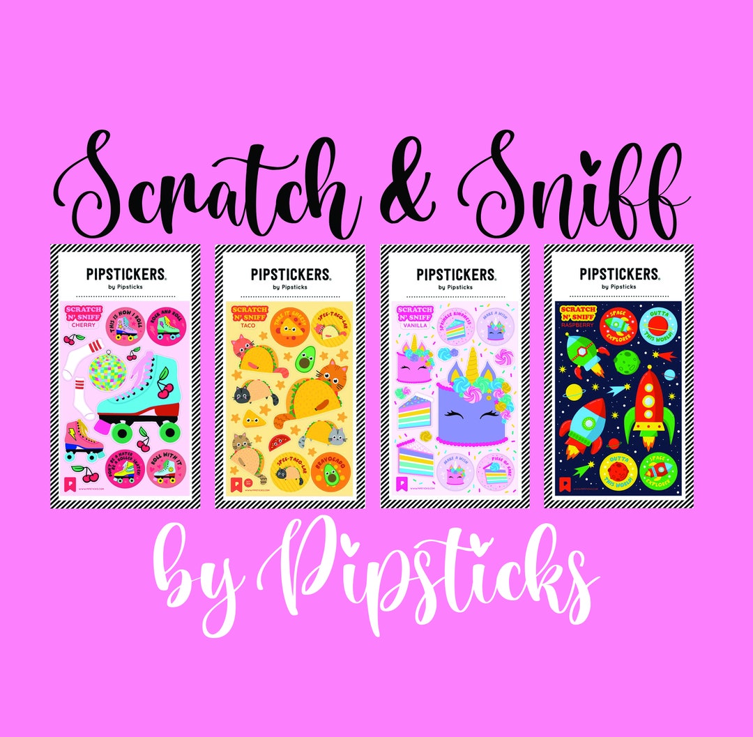 Scratch and Sniff Pipsticks Stickers, 6 Designs - Etsy