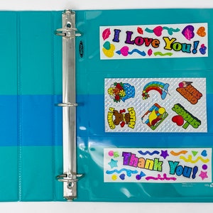 3 Pocket 3 Ring Binder Sheet for Sticker Collecting. - Etsy