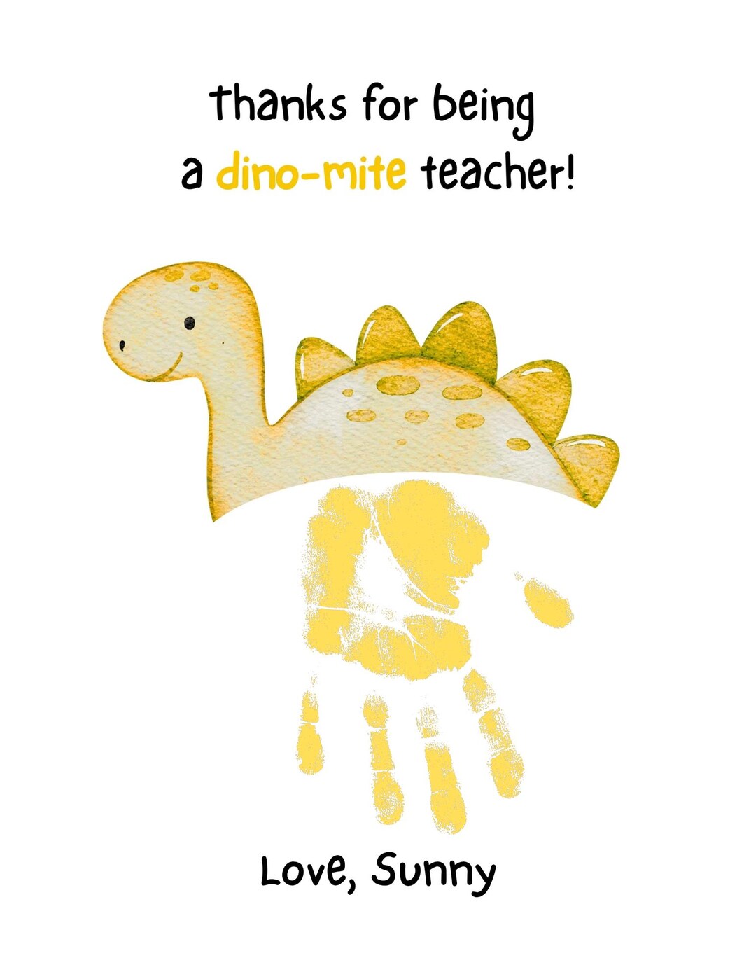 Dinomite Teacher Appreciation Printable Template, Year End Teacher Gift ...