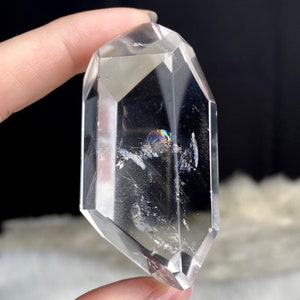 Clear Quartz Freeform Crystal Gem / Phantoms and Rainbows / Excellent ...
