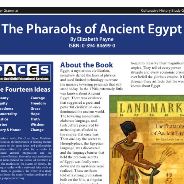 The Pharaohs of Ancient Egypt Study Guide With Answer Key - Etsy