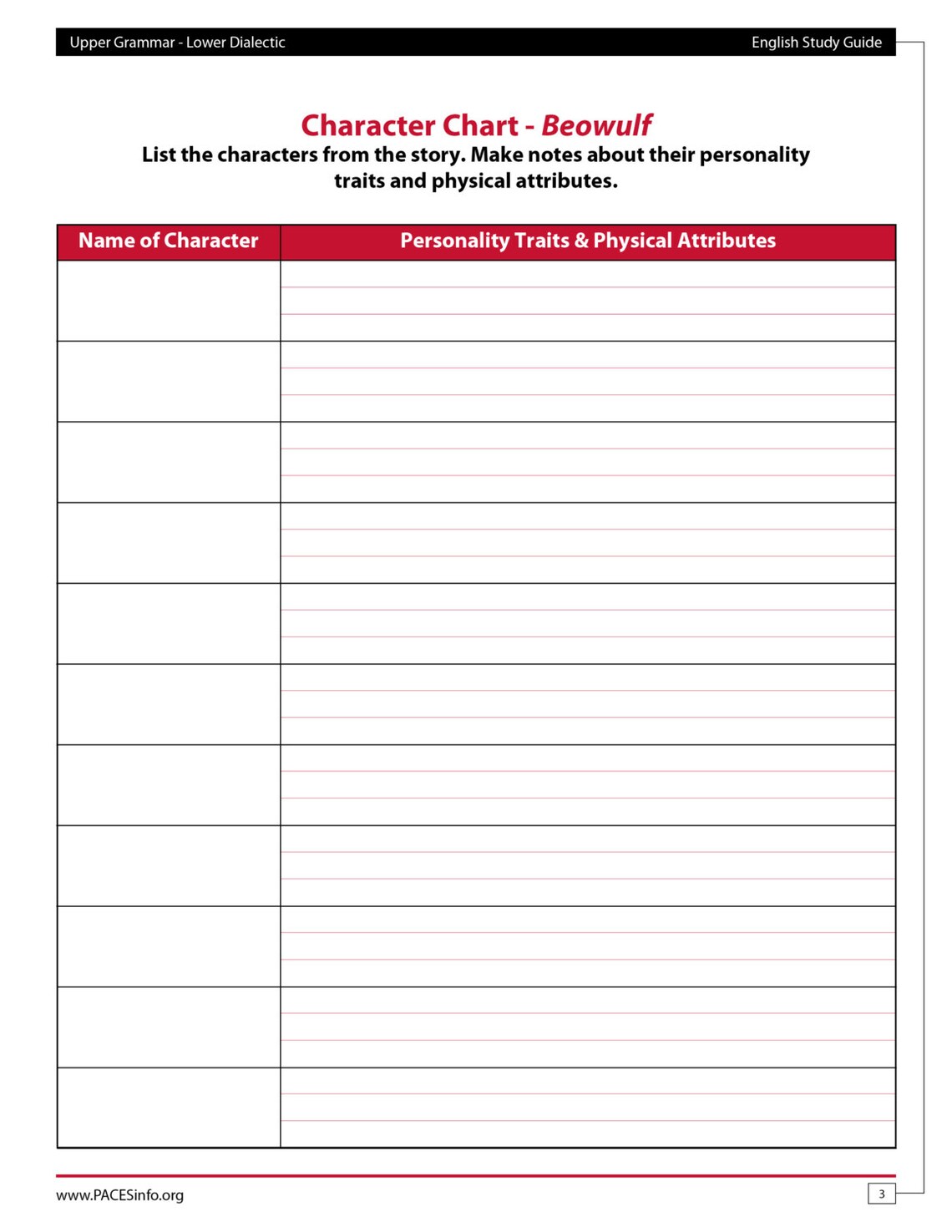 Stories of Beowulf Told to the Children - Study Guide With Answer Key ...