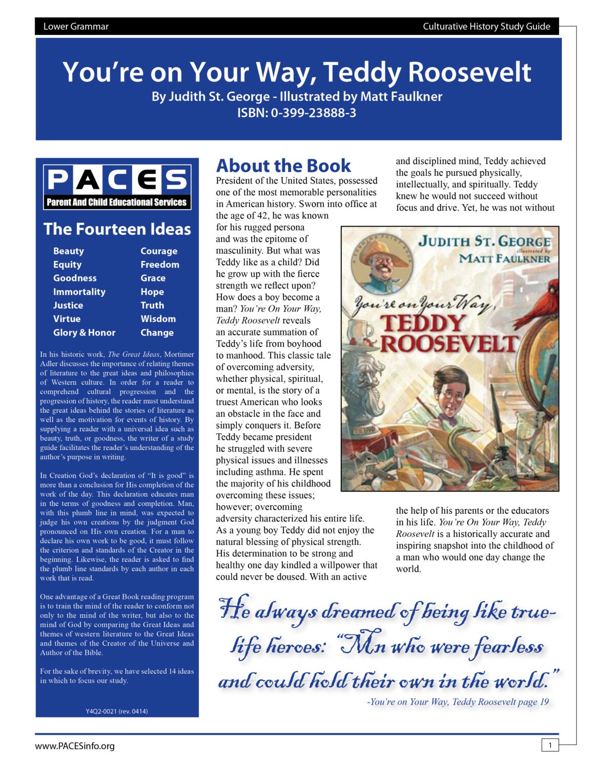 You're on Your Way Teddy Roosevelt Study Guide With - Etsy