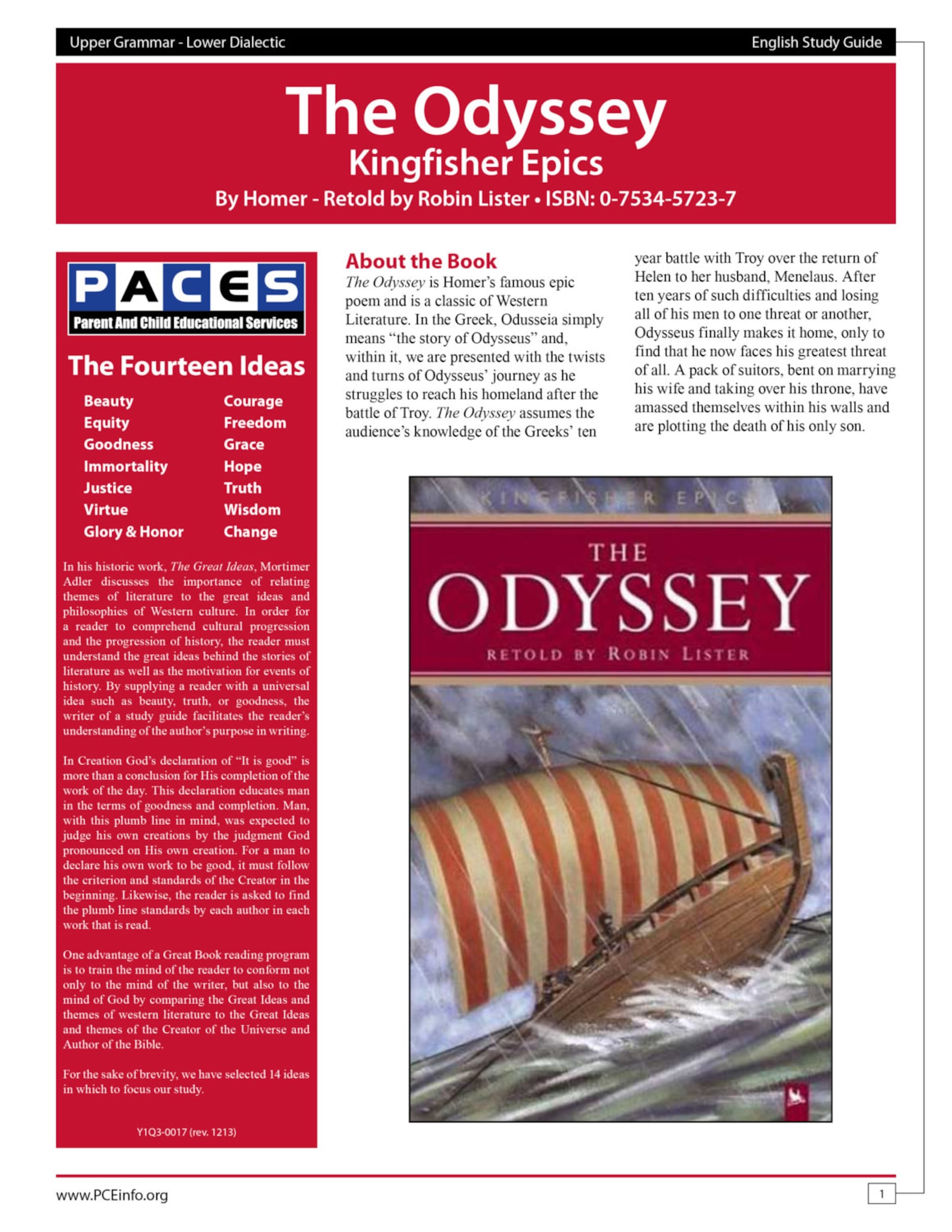The Odyssey (kingfisher Epics) - Study Guide With Answer Key - Etsy