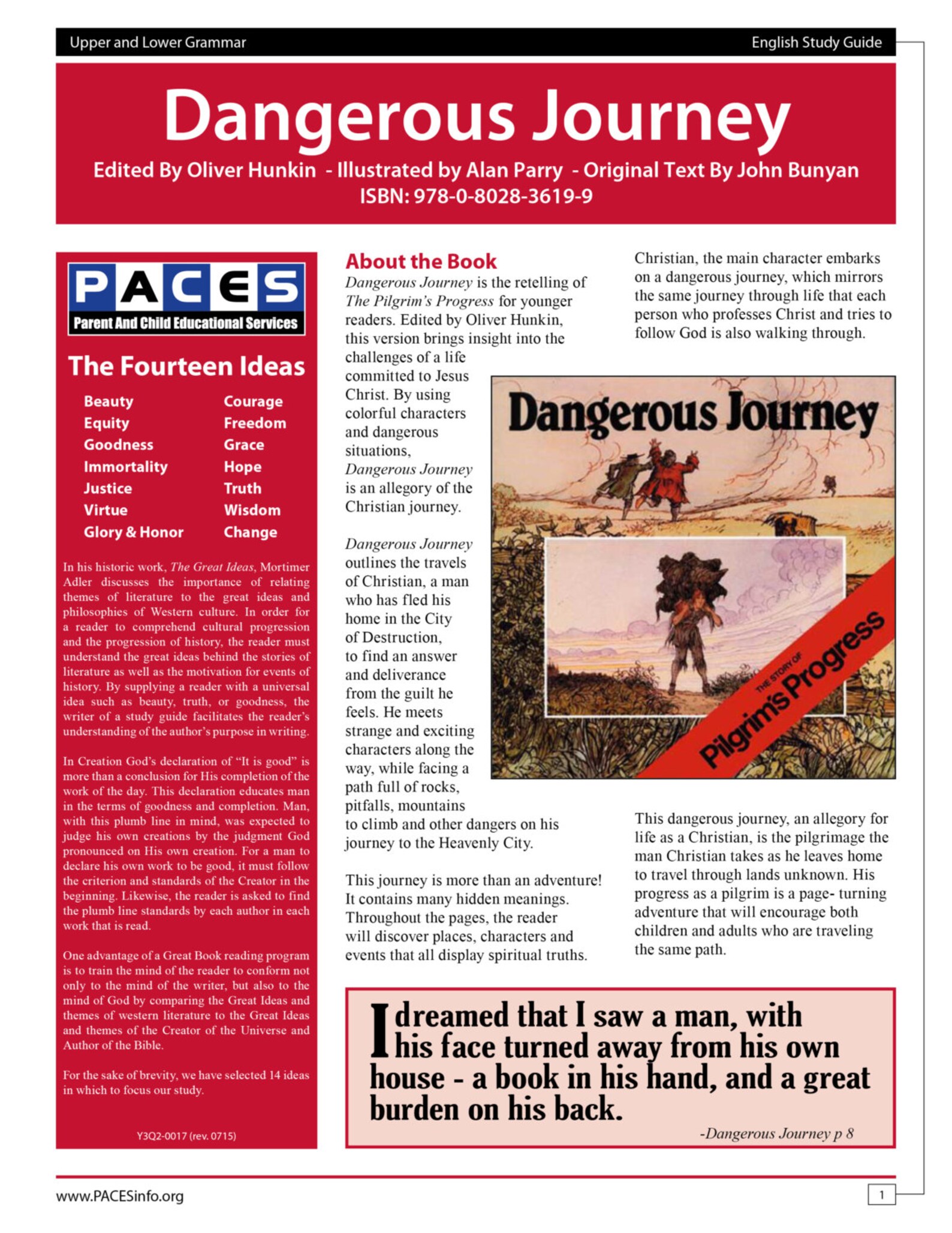 Dangerous Journey (pilgrim's Progress) - Study Guide With Answer Key - Etsy