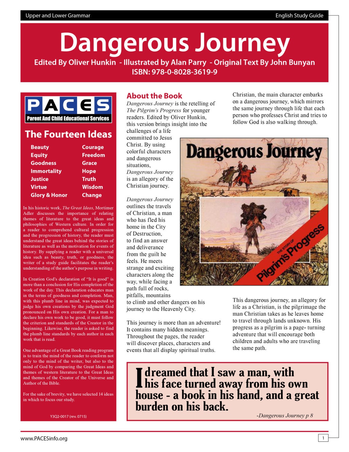 Dangerous Journey (pilgrim's Progress) - Study Guide With Answer Key - Etsy