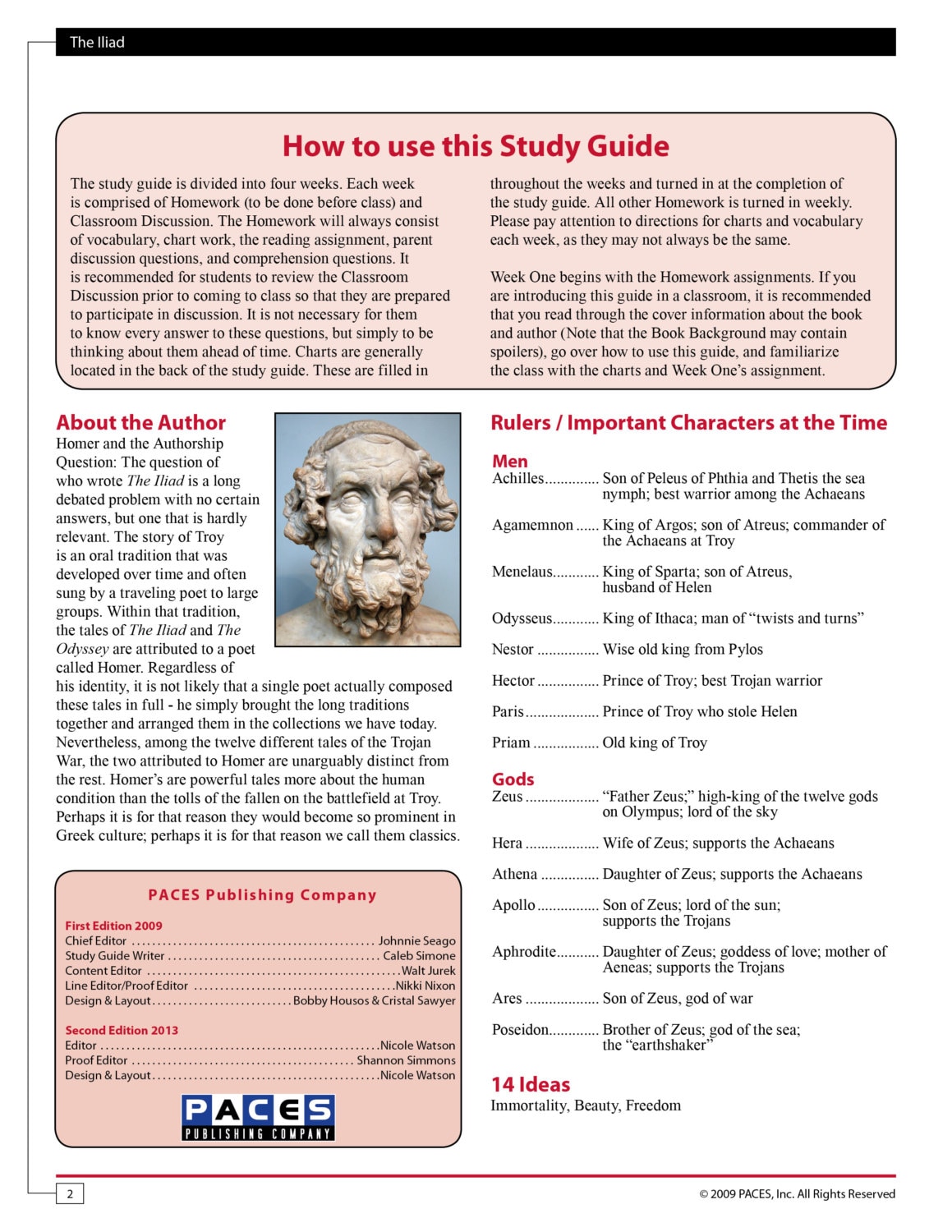 The Iliad - Study Guide With Answer Key - Etsy