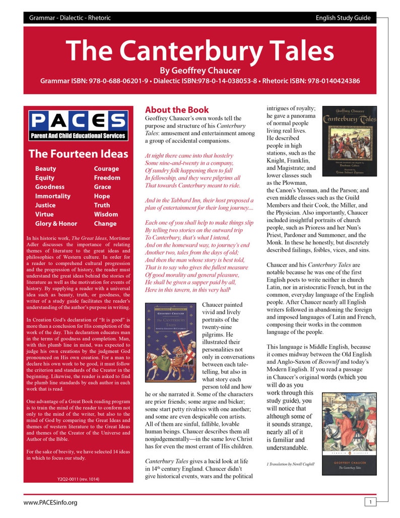 canterbury-tales-3-levels-study-guide-with-answer-key-etsy