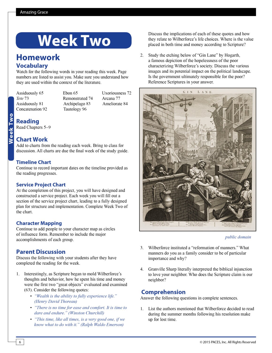 Amazing Grace - Study Guide With Answer Key - Etsy