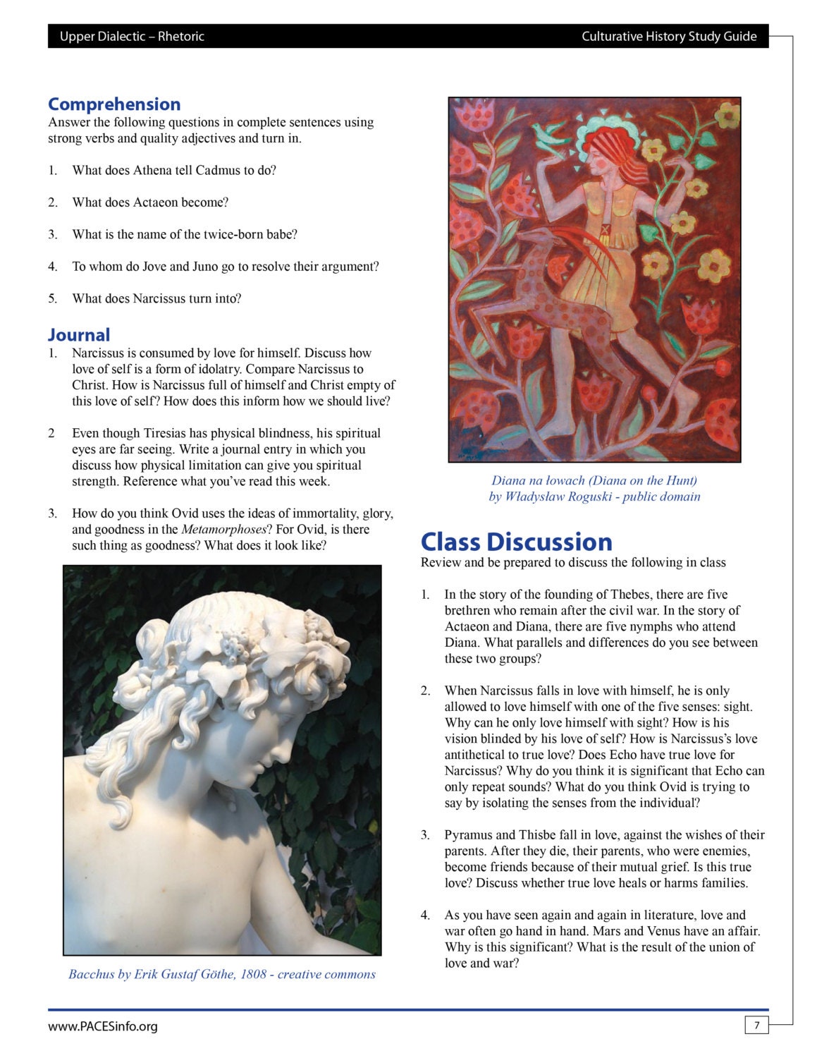 Selections From Ovid's Metamorphoses Study Guide With - Etsy