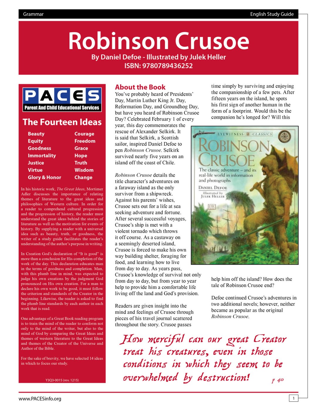 Robinson Crusoe (eyewitness Classics) - Study Guide With Answer Key - Etsy