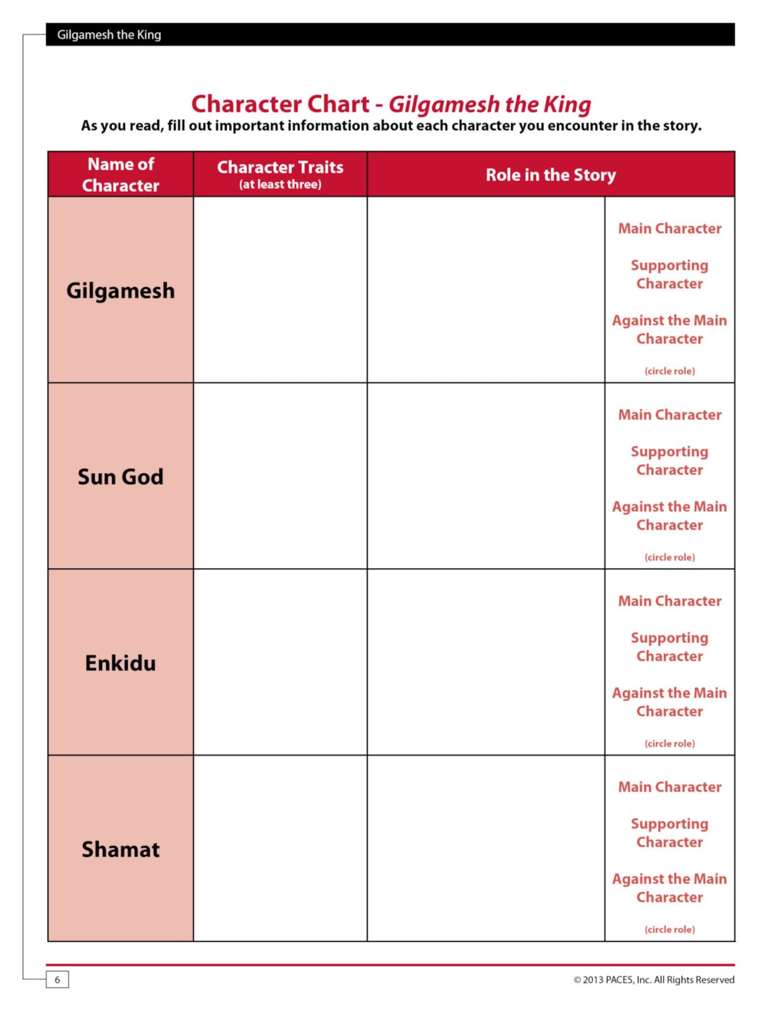 Gilgamesh the King - Study Guide With Answer Key - Etsy