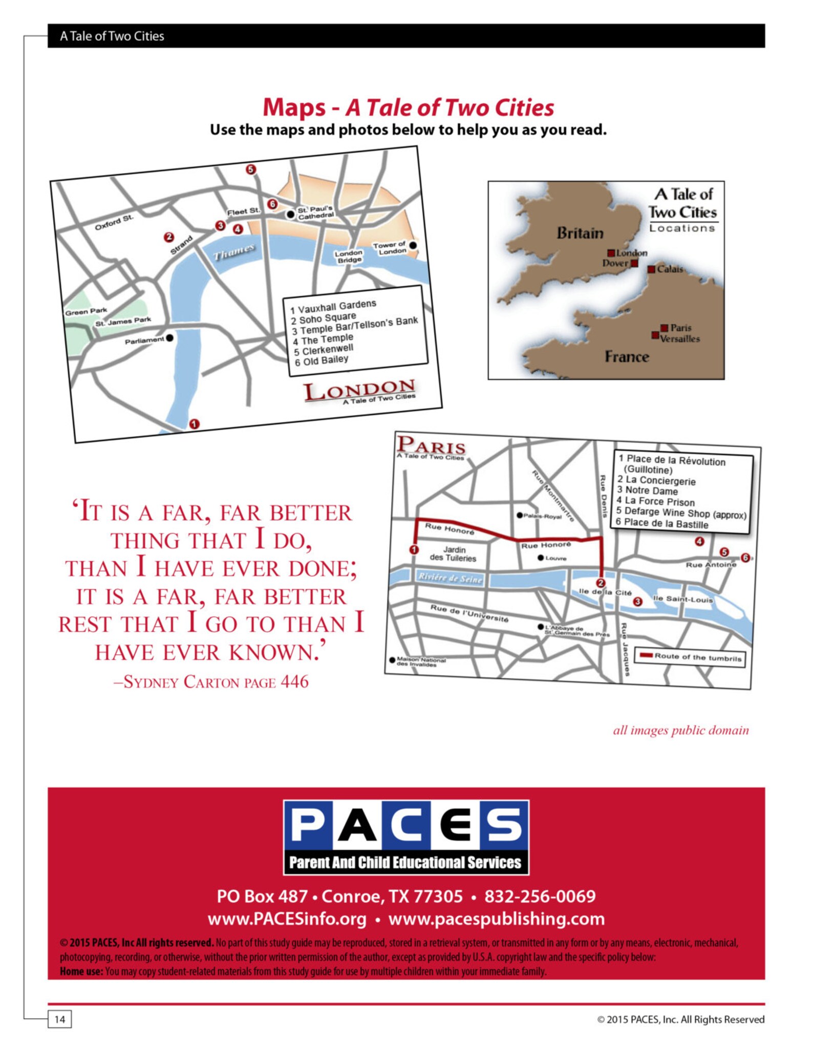 A Tale of Two Cities - Study Guide With Answer Key - Etsy