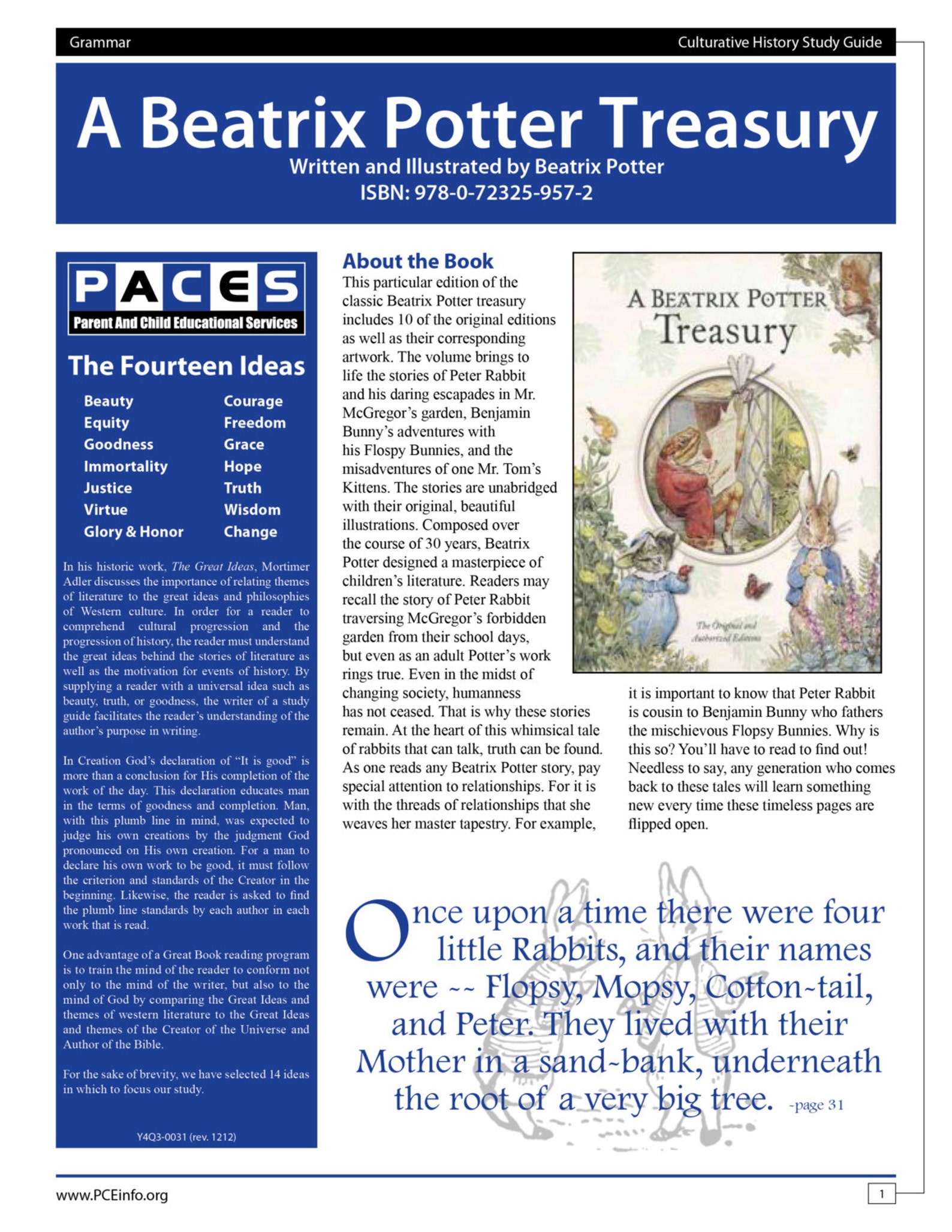 A Beatrix Potter Treasury Study Guide With Answer Key - Etsy