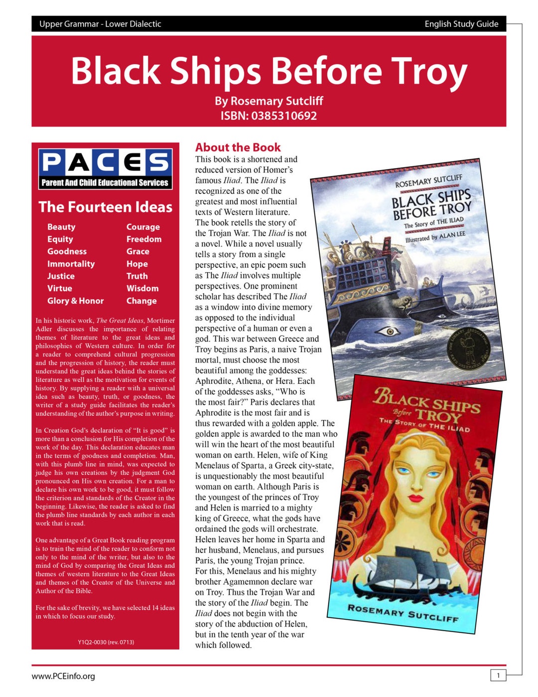 Black Ships Before Troy - Study Guide With Answer Key!! - Etsy