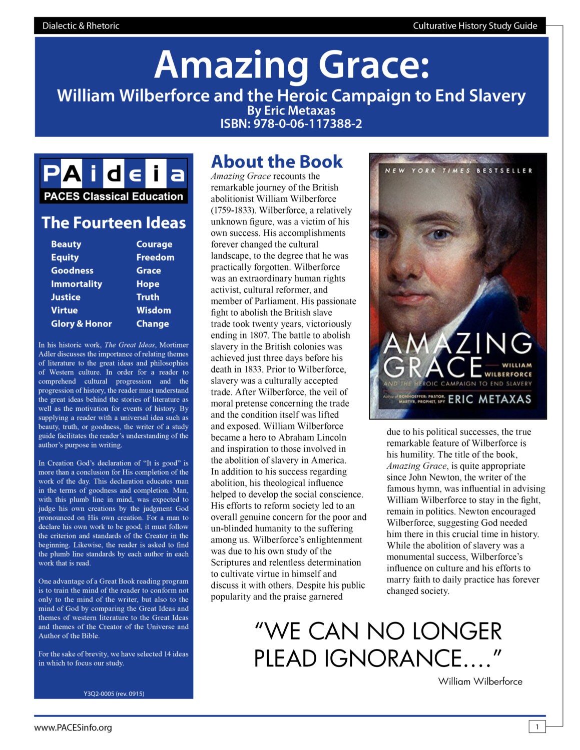 Amazing Grace - Study Guide With Answer Key - Etsy