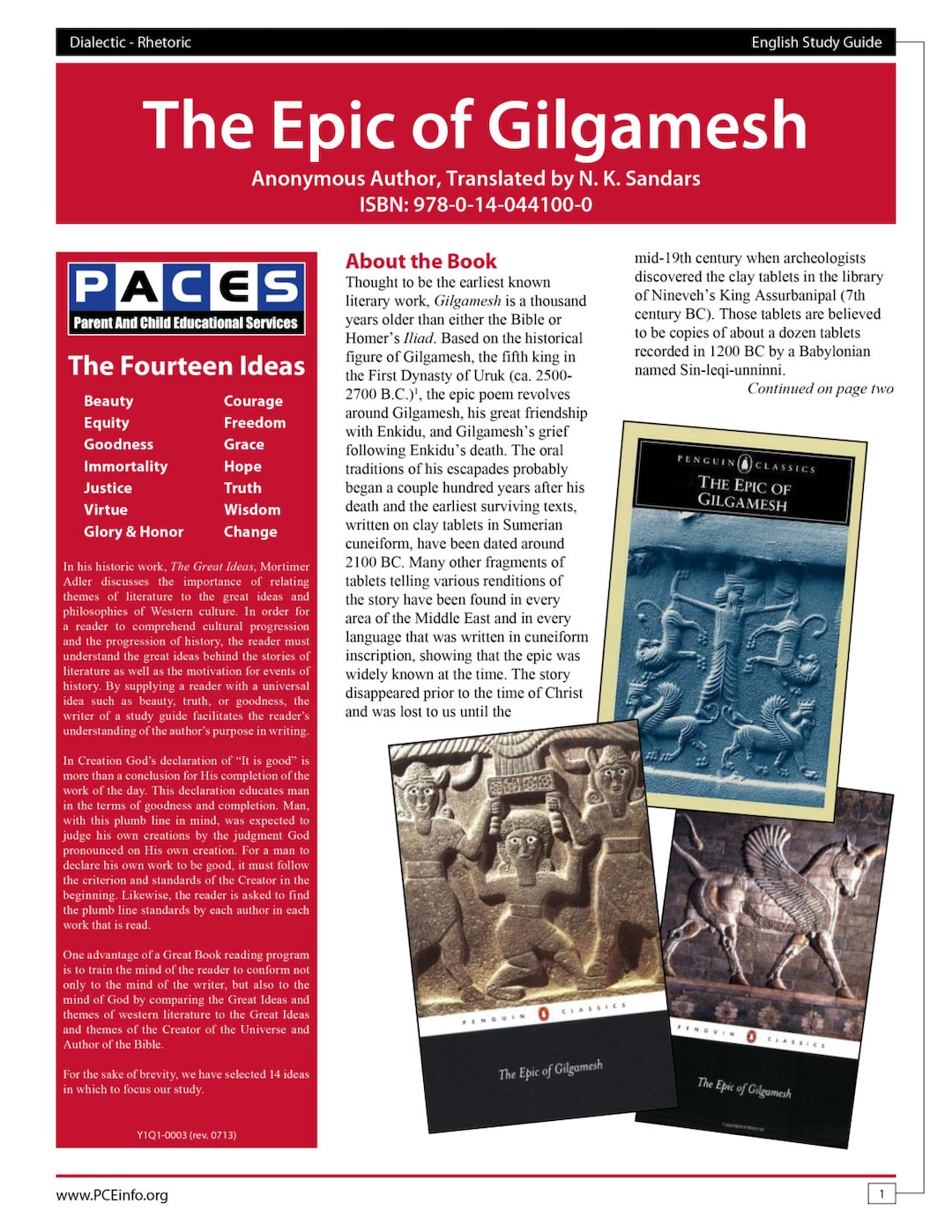 The Epic of Gilgamesh - Study Guide With Answer Key - Etsy