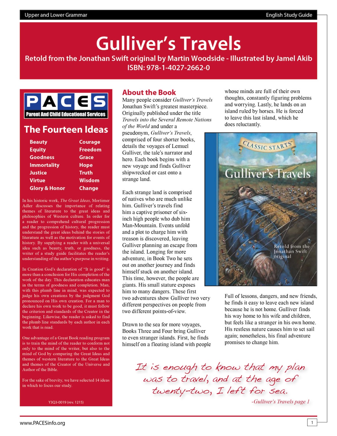 Gulliver's Travels (classic Starts) - Study Guide With Answer Key - Etsy