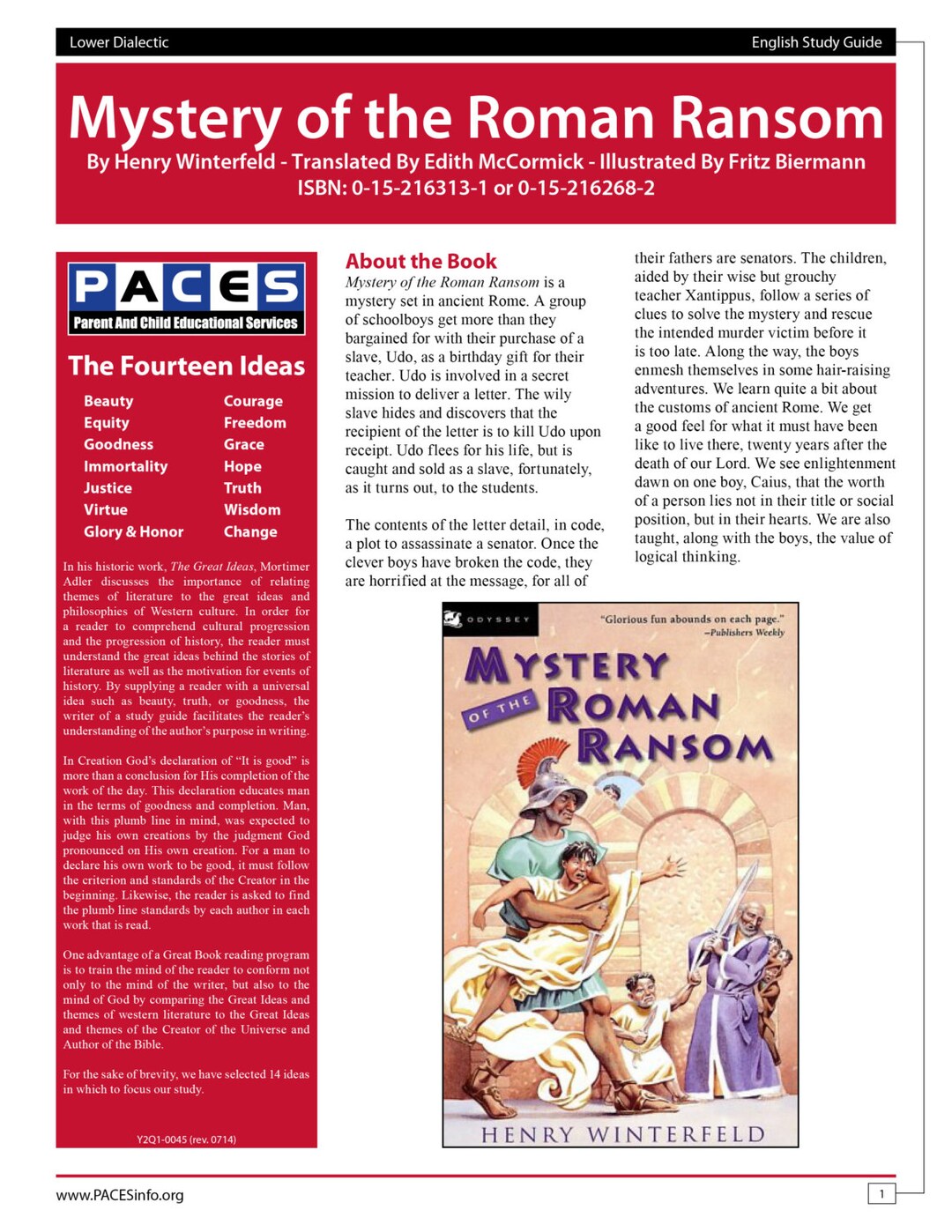 Mystery of the Roman Ransom - Study Guide With Answer Key - Etsy