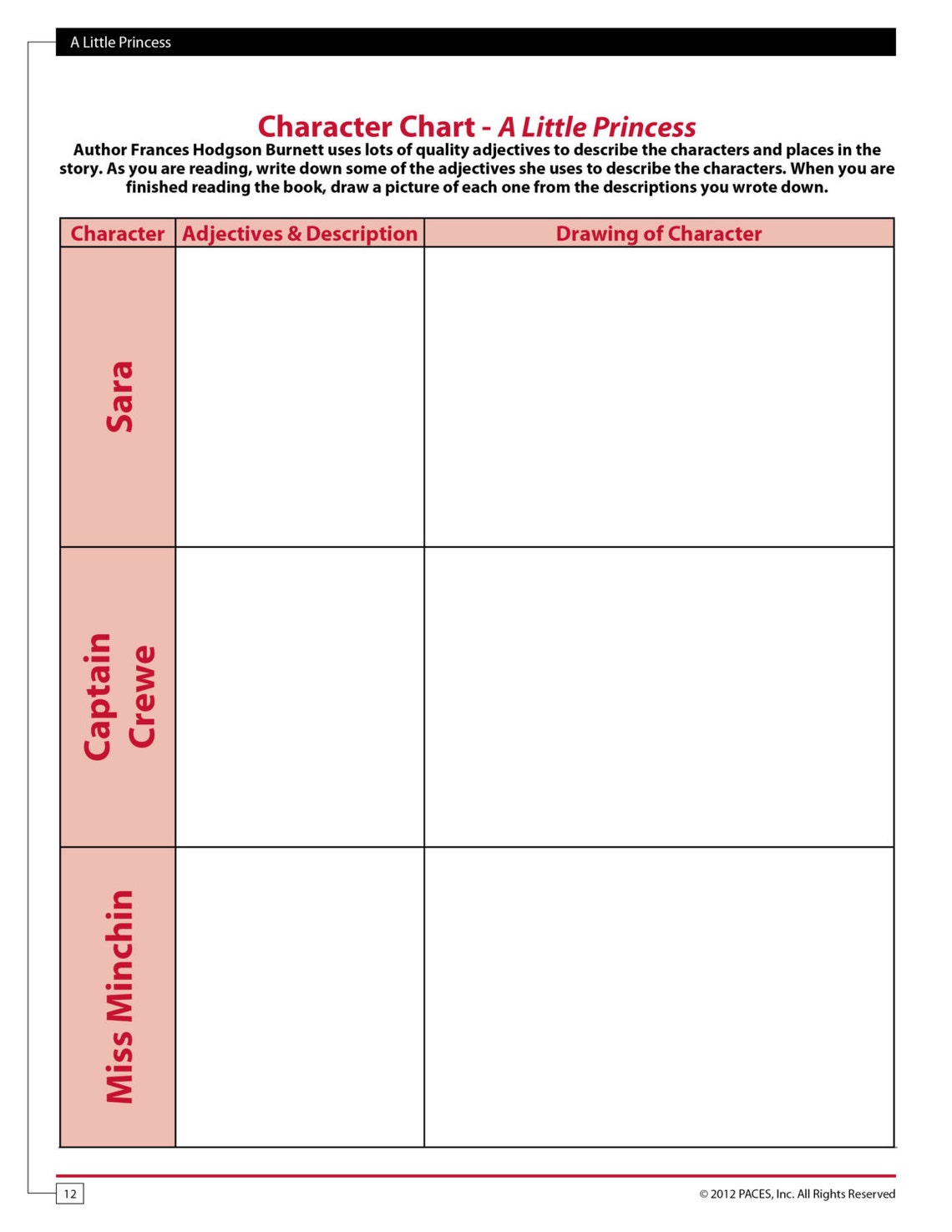 A Little Princess Classic Starts - Study Guide With Answer Key - Etsy