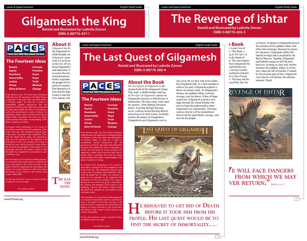 The Gilgamesh Trilogy - Three Study Guides With Answer Keys - Etsy